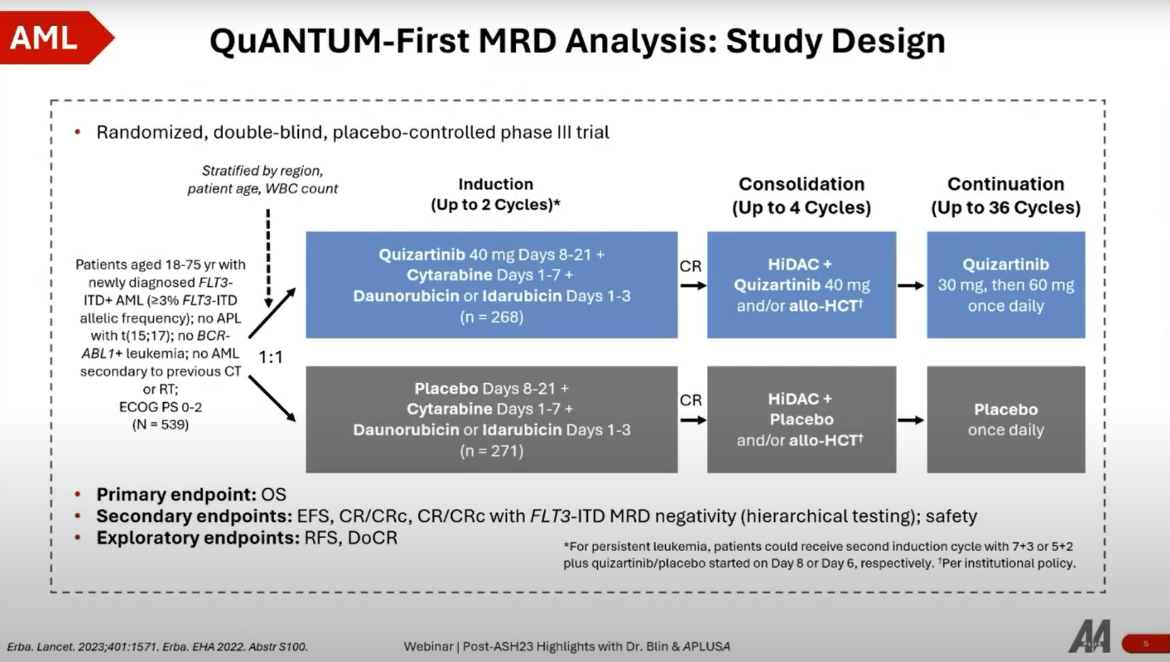 Post ASH 23 webinar with Dr. Blin | Focus on AML session